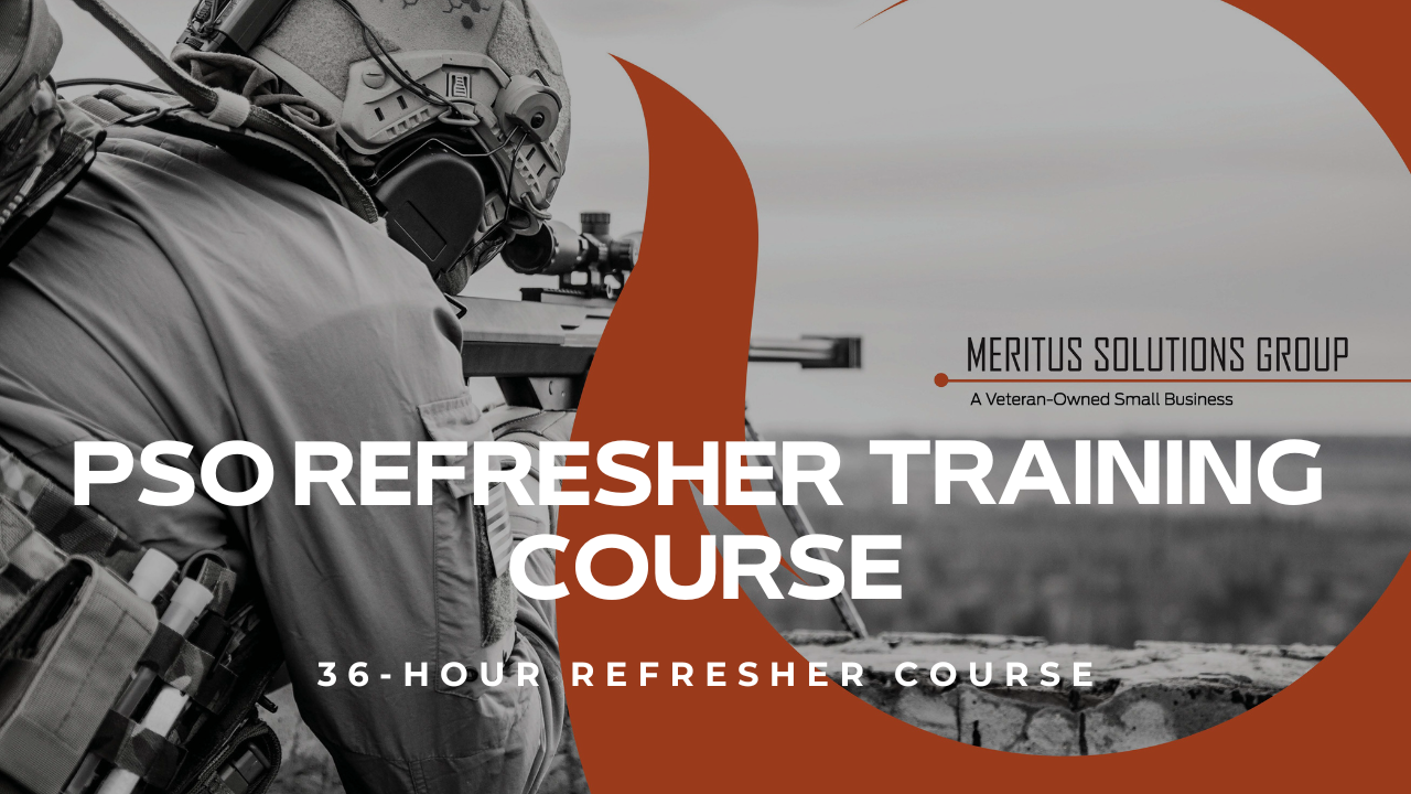 PSO Basic Training – Refresher - Meritus Solutions Group